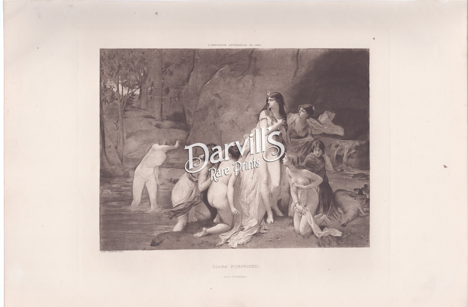 Antique prints of famous paintings from the 1889 Paris World's Fair ...