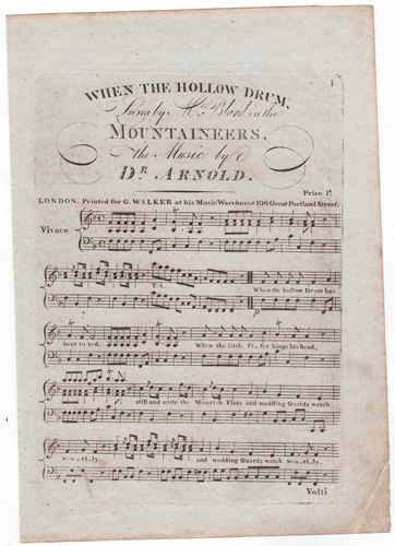 Original Antique Late 18th century engraved music scores