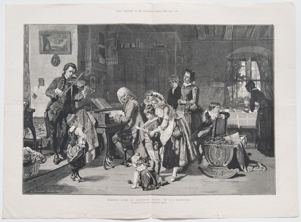 Original antique engravings and woodcuts of musical subjects, sheet ...