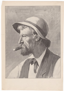 antique fishing and hunting prints by A.B. Frost (1904-1906)