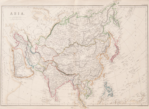 Antique Maps of Asia, Asia Minor, Tartary, China, Japan, East India ...