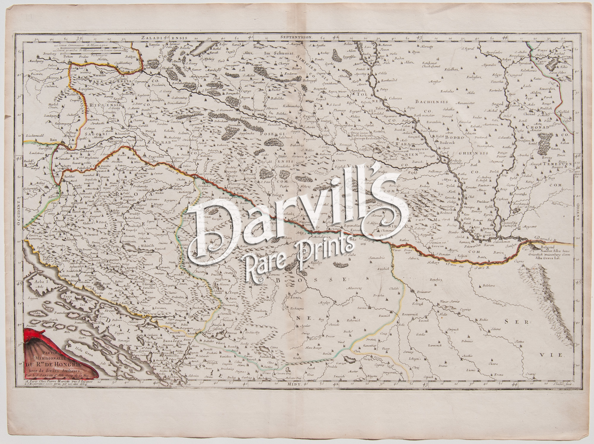 Original Nicolas Sanson maps of Eastern Europe, 1664-1666