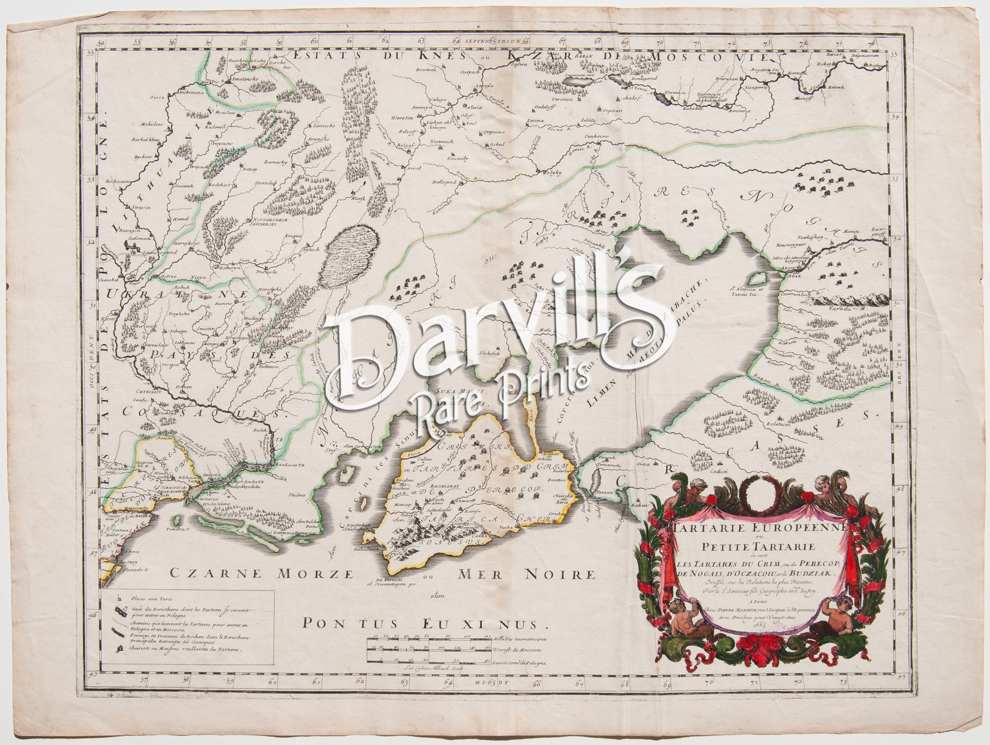 Original Nicolas Sanson maps of Eastern Europe, 1664-1666