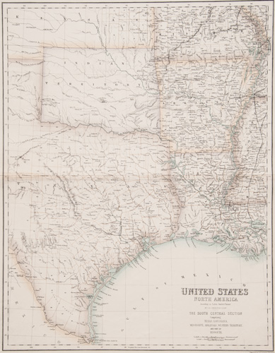 Antique maps of the United States of America, America, American States ...
