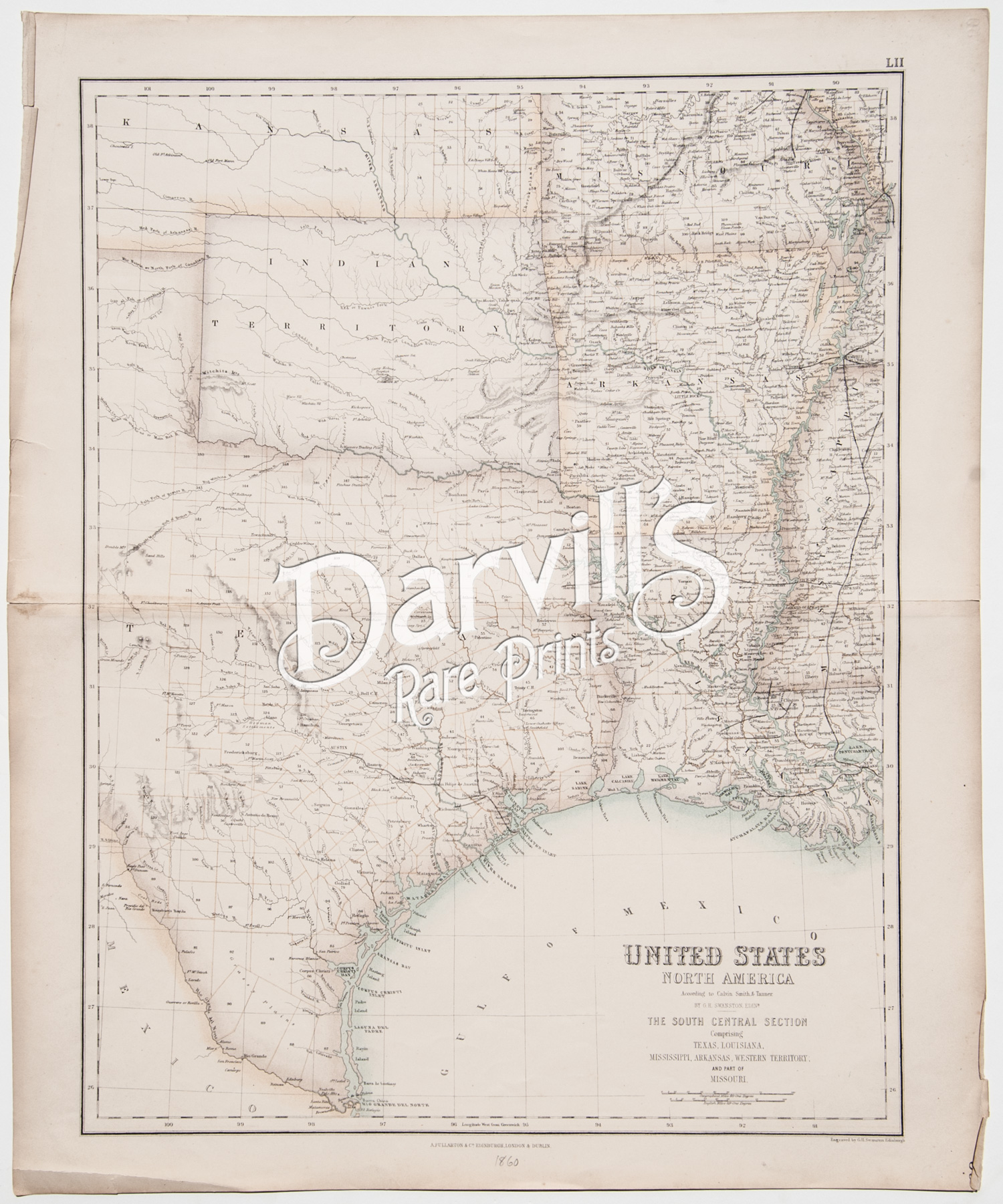 Antique maps of the United States of America, America, American States ...