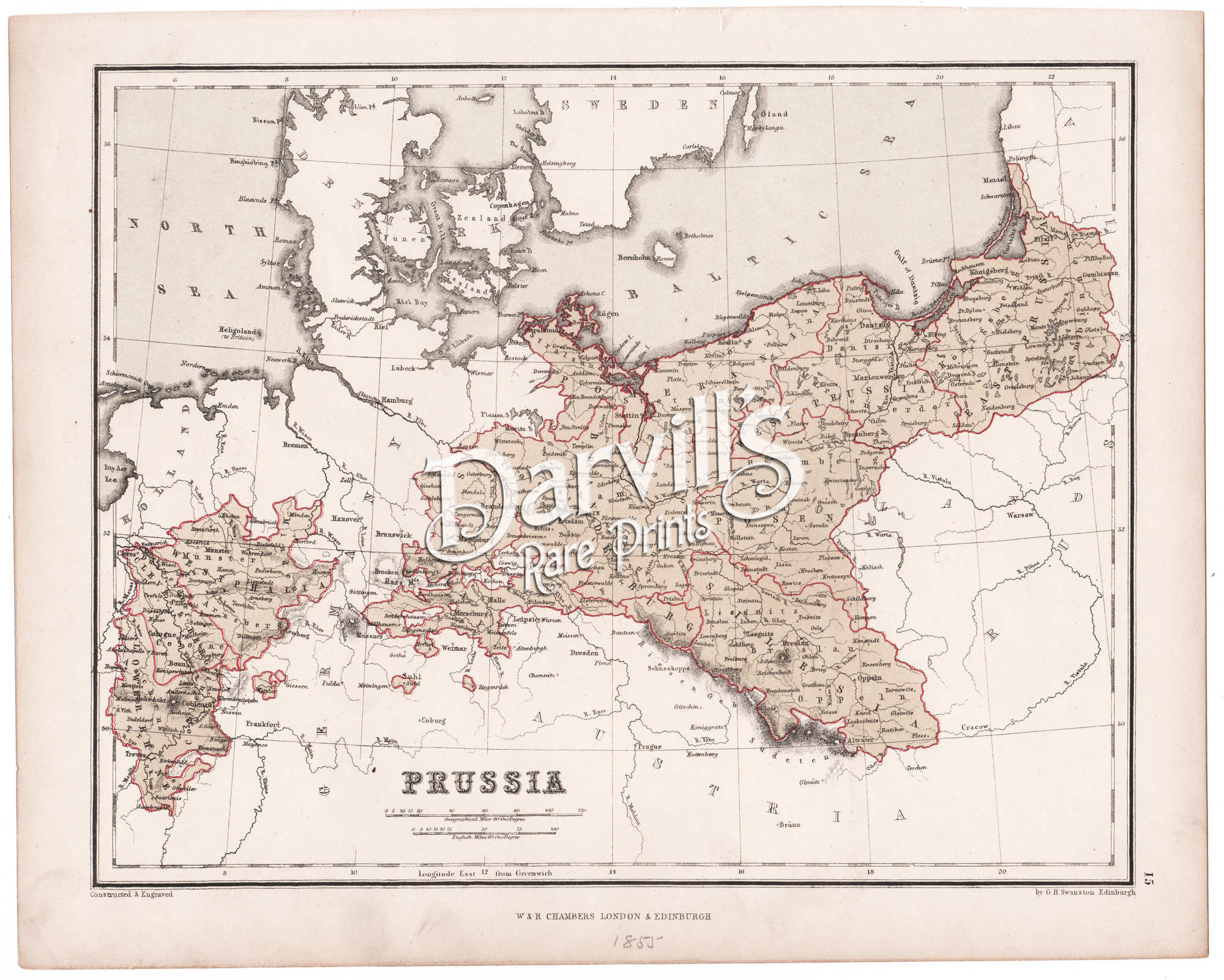 Antique Maps of Prussia Prussian Empire