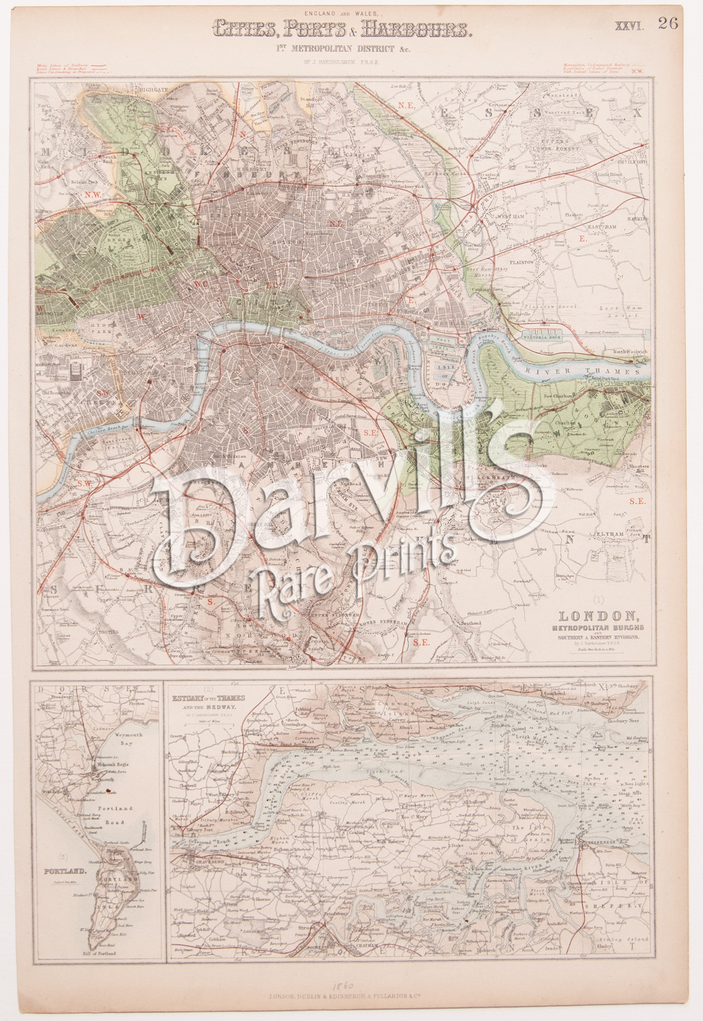 Antique Maps of the Coasts and Harbours of England Ireland Scotland ...