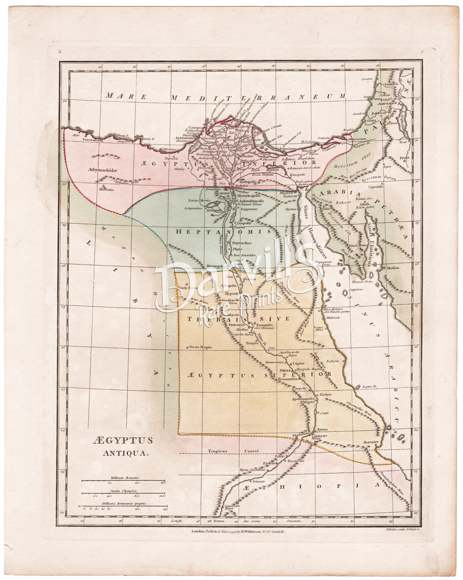 Antique Maps of Egypt and the Nile Valley