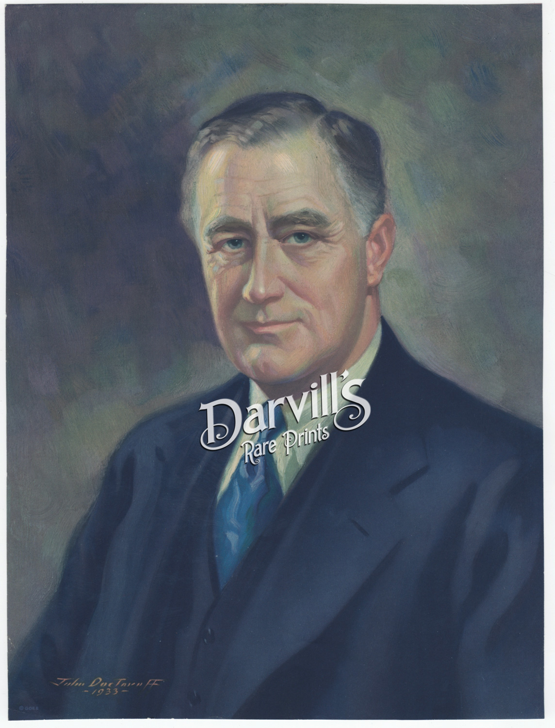Original vintage portraits of FDR Franklin Delano Roosevelt