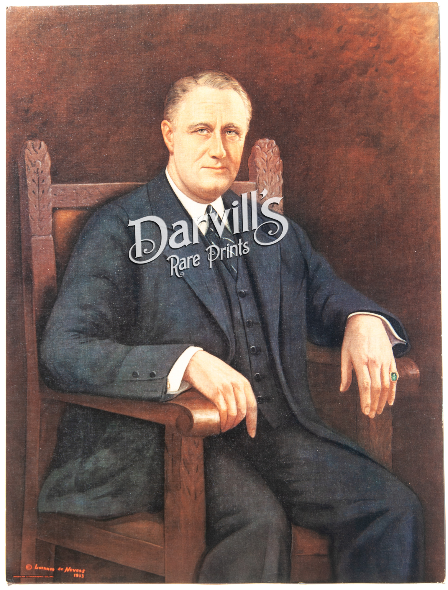 Original vintage portraits of FDR Franklin Delano Roosevelt