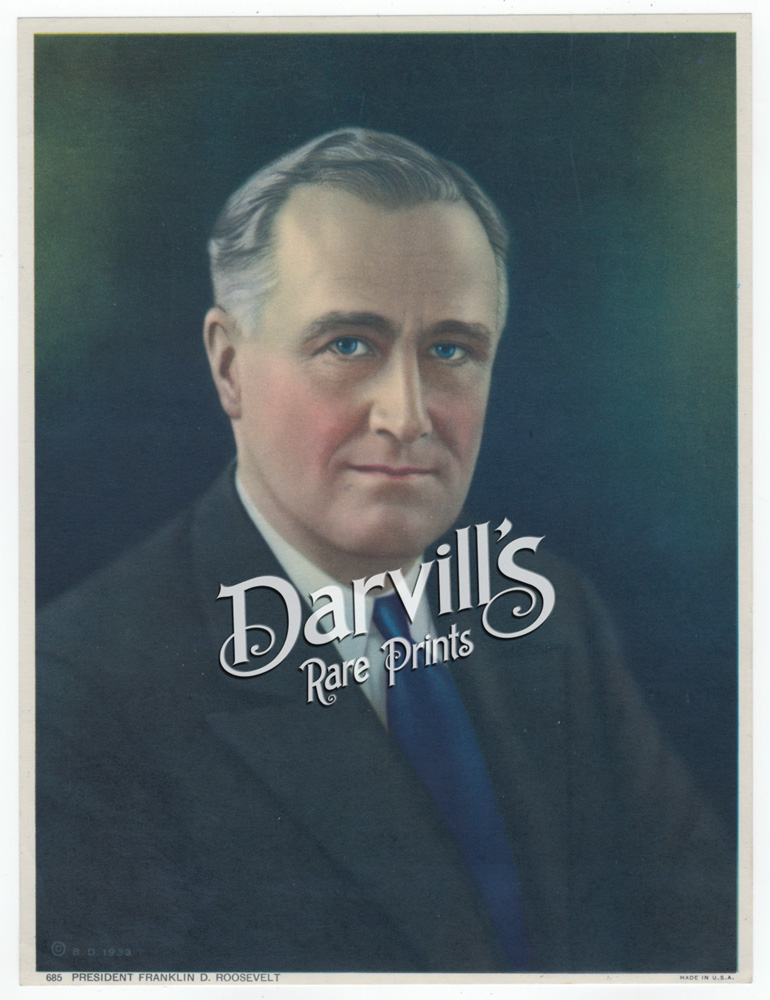 Original vintage portraits of FDR Franklin Delano Roosevelt