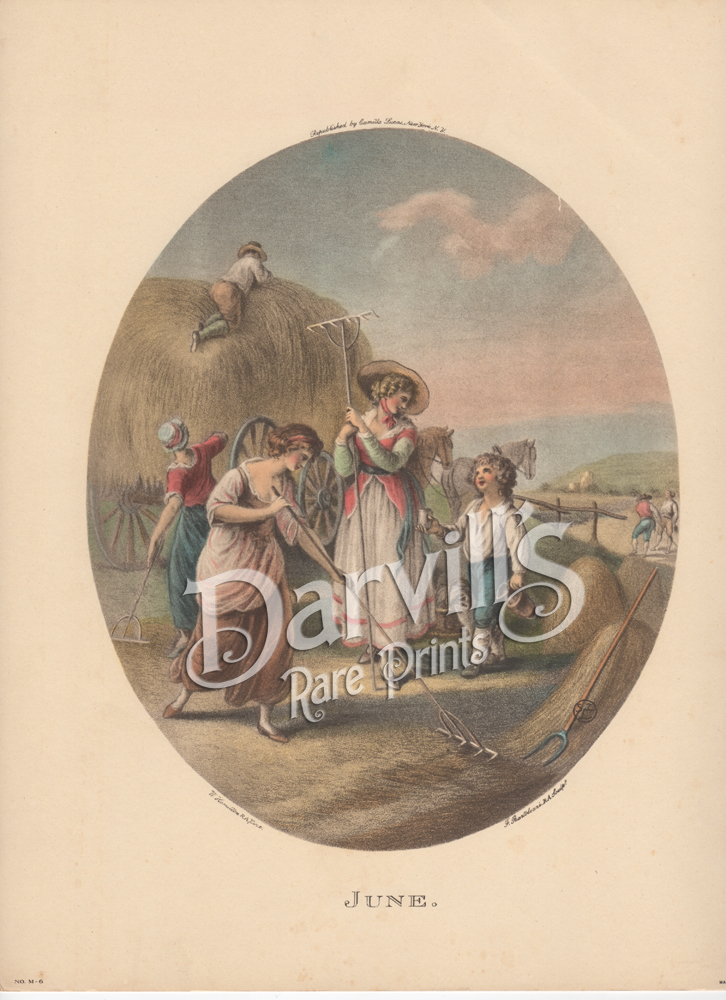 The months of the year hand-colored lithographs. William Hamilton, B ...