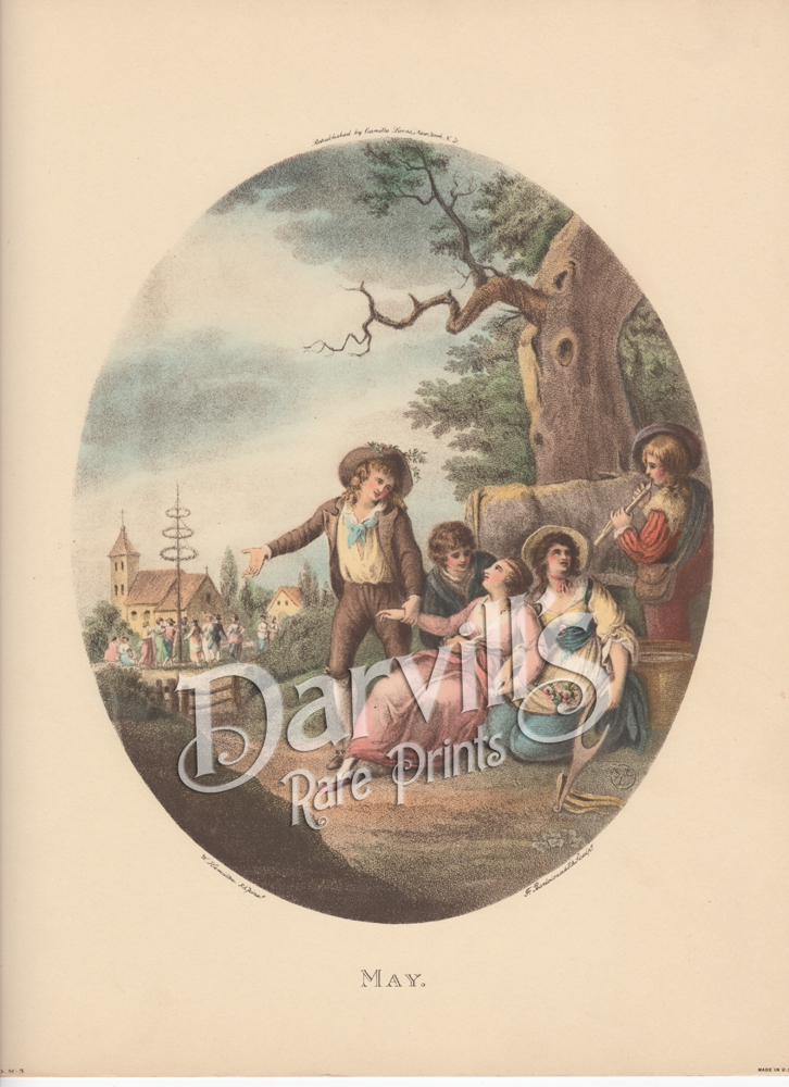The months of the year hand-colored lithographs. William Hamilton, B ...