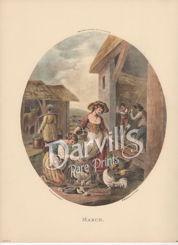 The months of the year hand-colored lithographs. William Hamilton, B ...