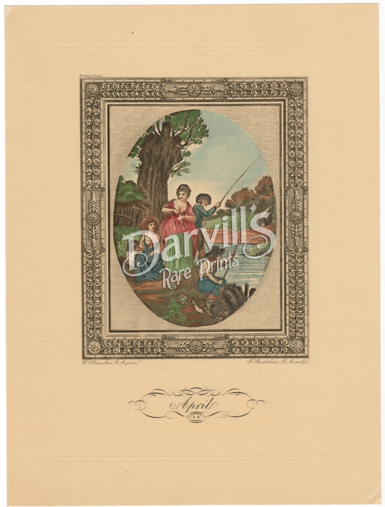 The months of the year hand-colored lithographs. William Hamilton, B ...