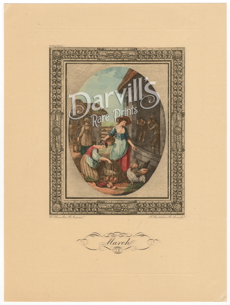 The months of the year hand-colored lithographs. William Hamilton, B ...