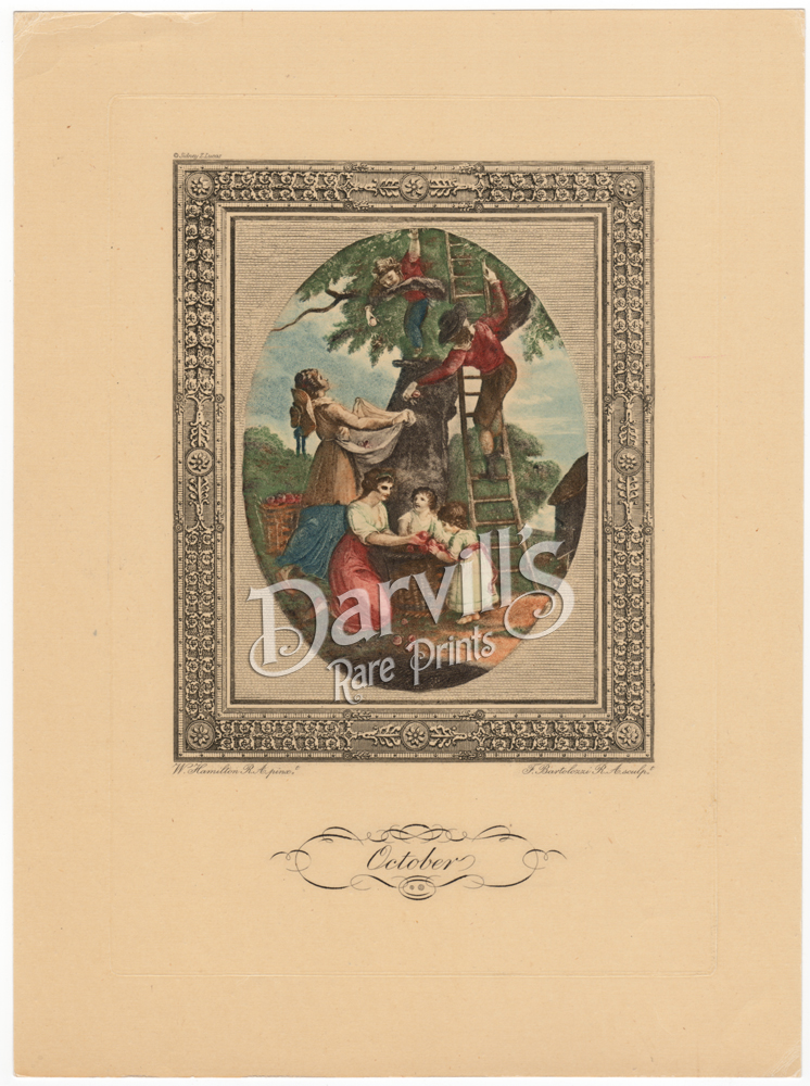 The months of the year hand-colored lithographs. William Hamilton, B ...