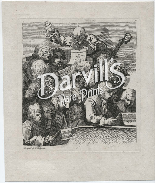 "Laughing Audience" and "Chorus of Singers" by William Hogarth