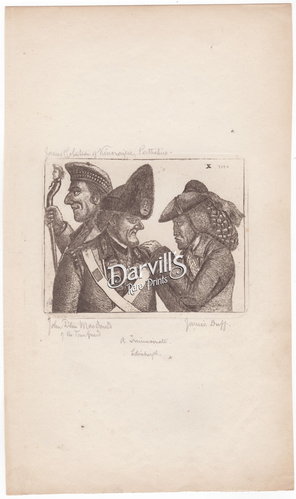 John Kay Scottish military and legal portraits original antique ...