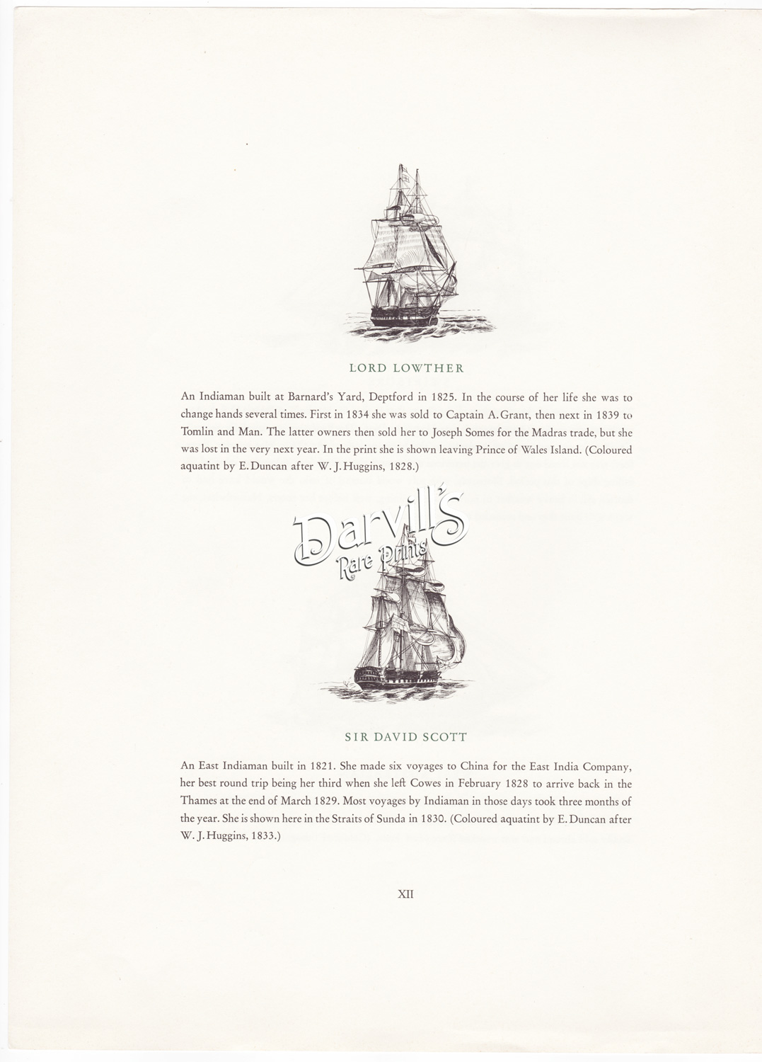 antique prints of ships and ocean scenes