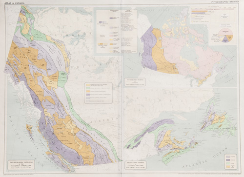 Vintage maps of Canada from the Atlas of Canada 1957