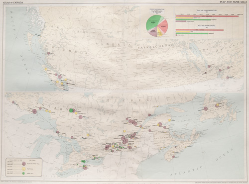 Vintage maps of Canada from the Atlas of Canada 1957