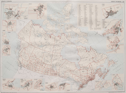 Vintage maps of Canada from the Atlas of Canada 1957