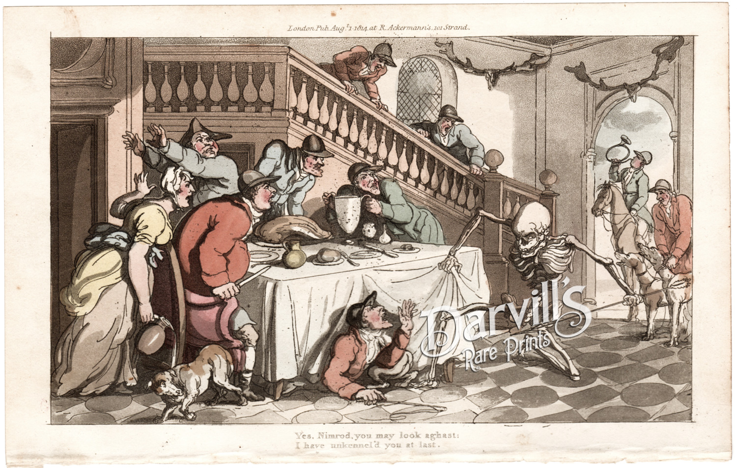 Thomas Rowlandson Dance of Death 1816-1817 hand coloured etchings