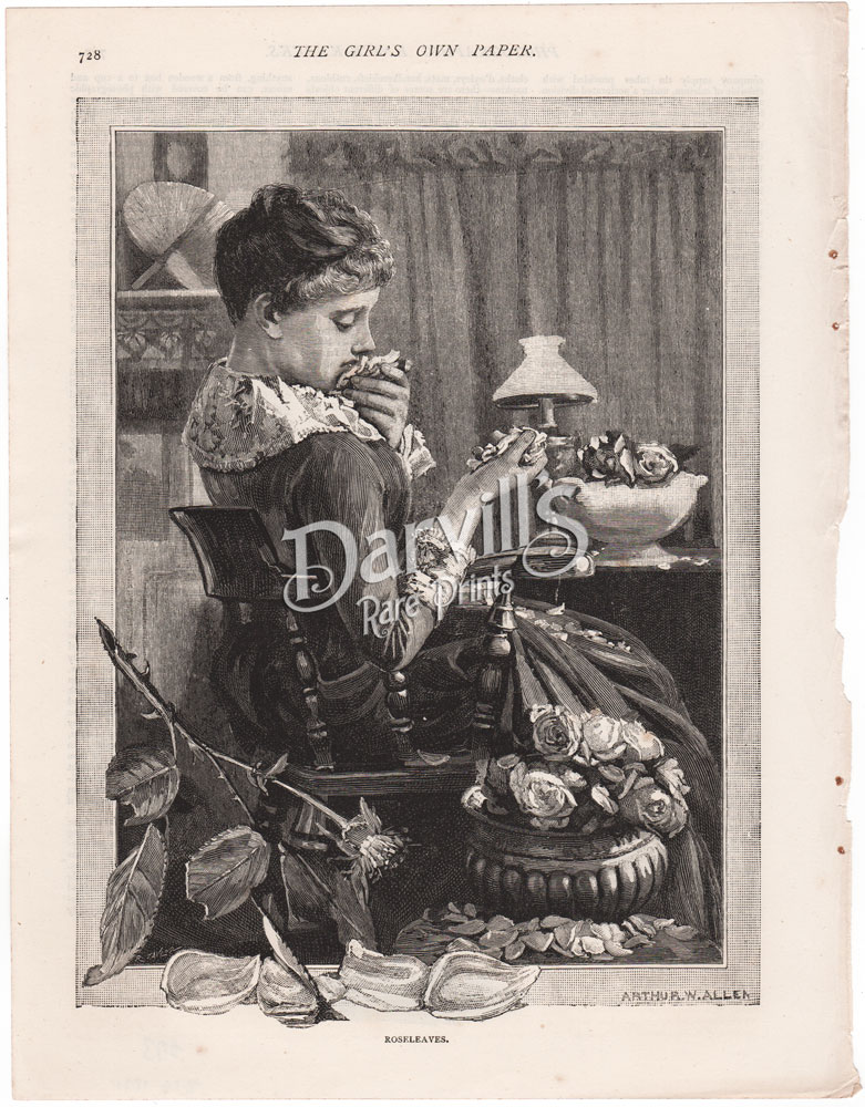 Original engravings from "The Girl's Own Paper" a Victorian magazine ...