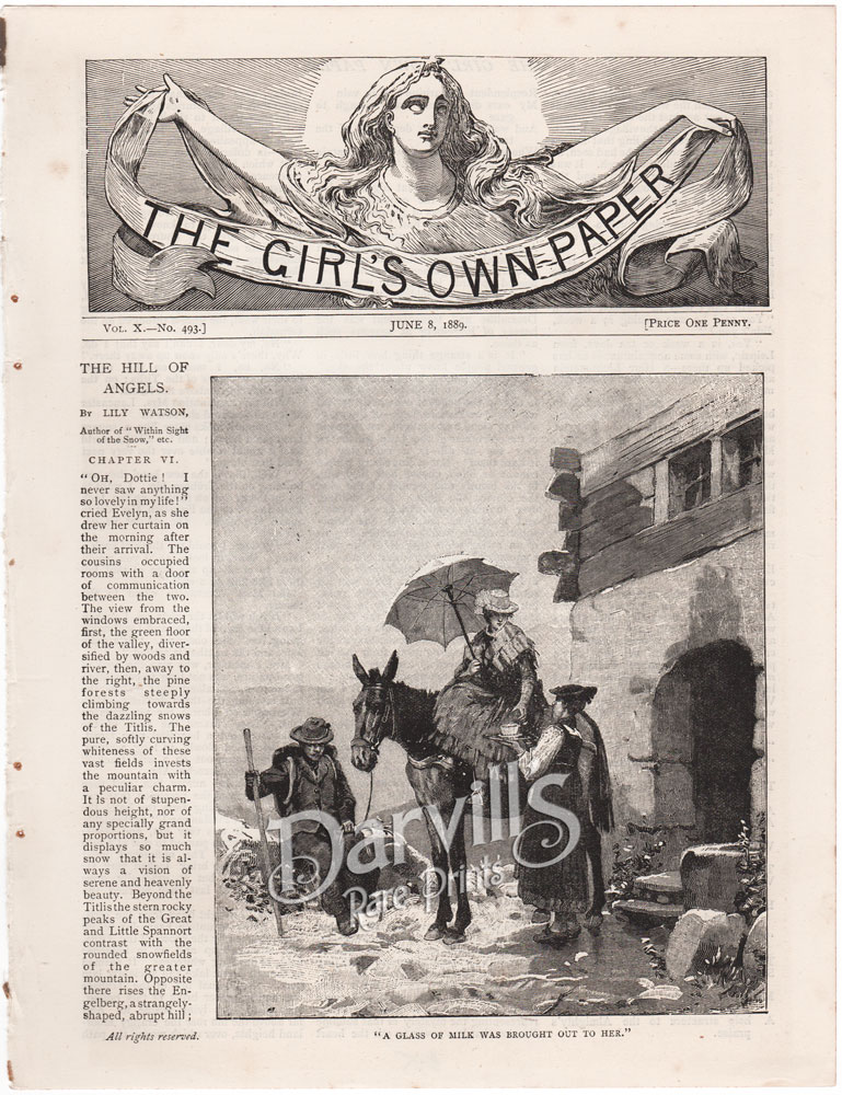 Original engravings from "The Girl's Own Paper" a Victorian magazine ...