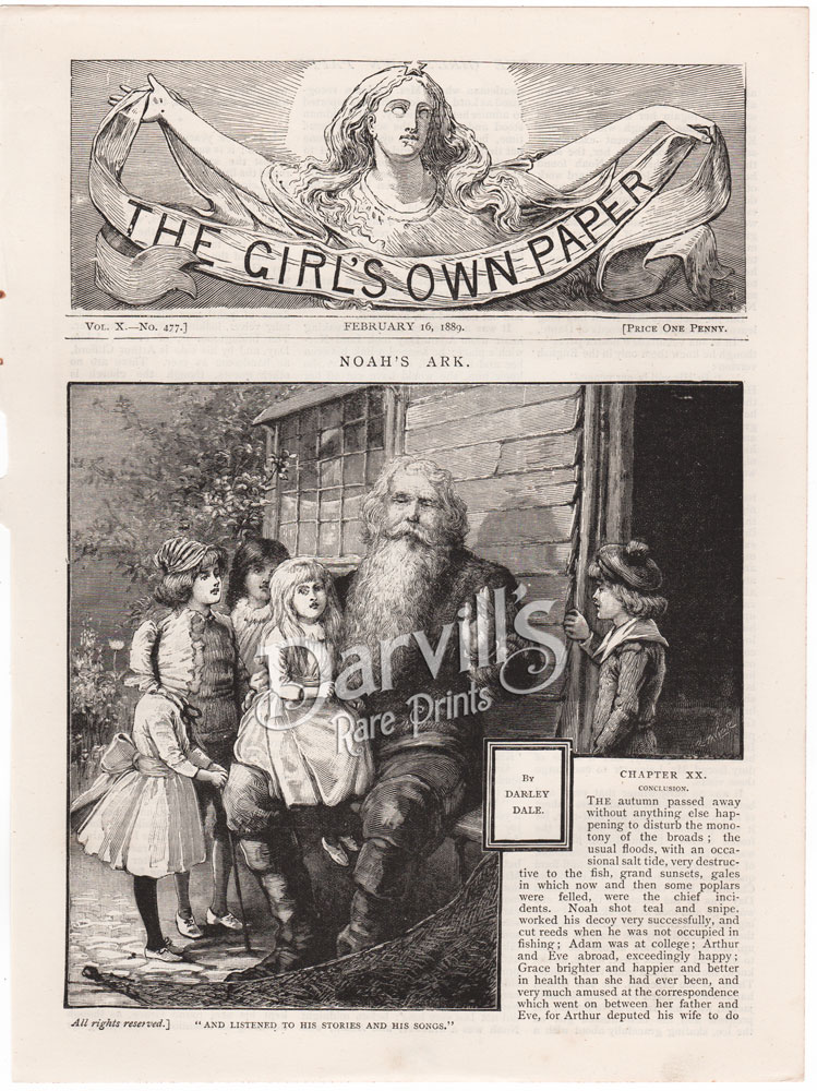Original engravings from "The Girl's Own Paper" a Victorian magazine ...