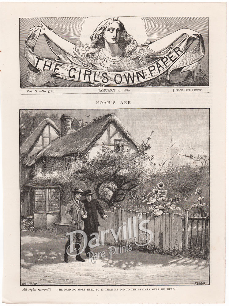 Original engravings from "The Girl's Own Paper" a Victorian magazine ...