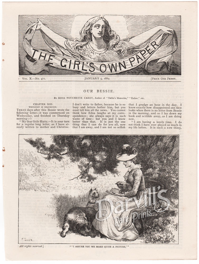 Original engravings from "The Girl's Own Paper" a Victorian magazine ...