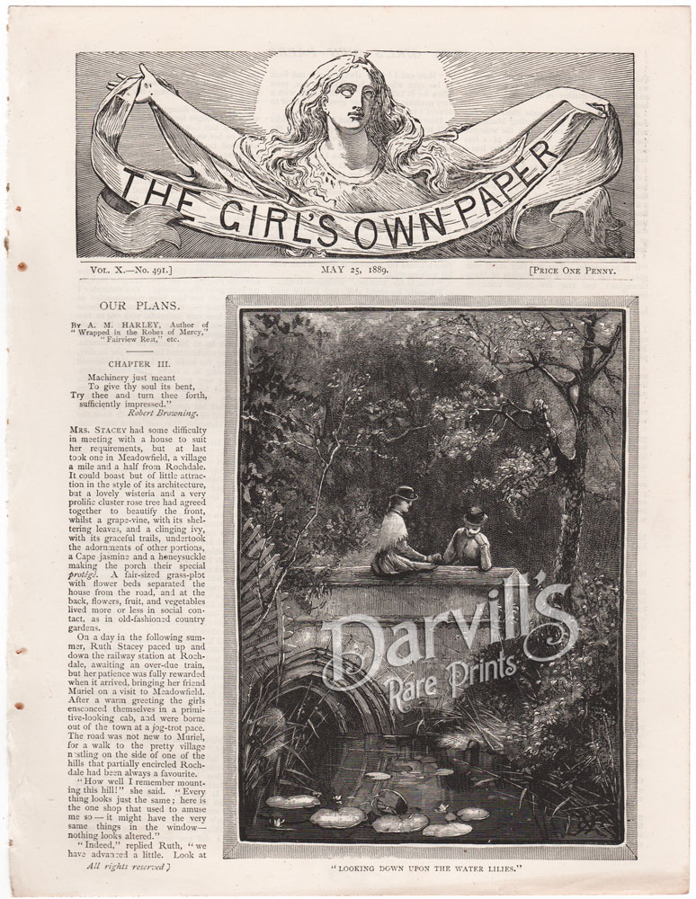 Original engravings from "The Girl's Own Paper" a Victorian magazine ...