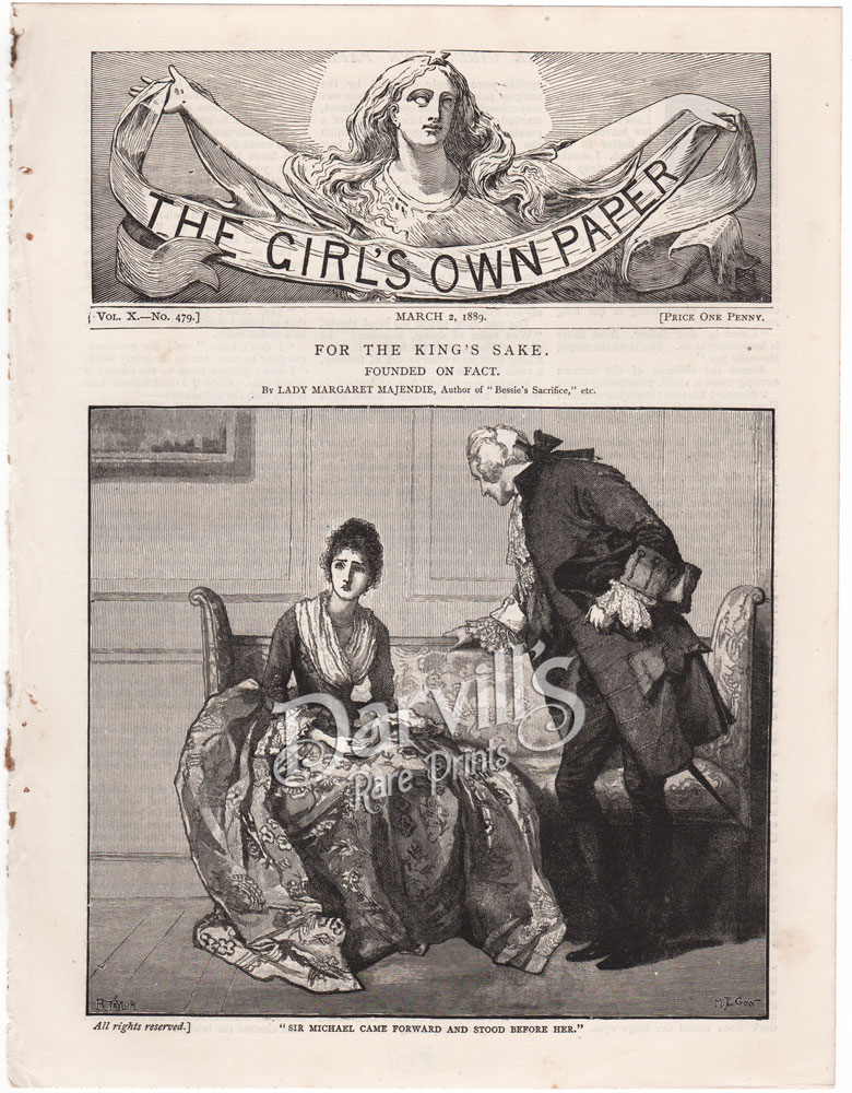 Original engravings from "The Girl's Own Paper" a Victorian magazine ...