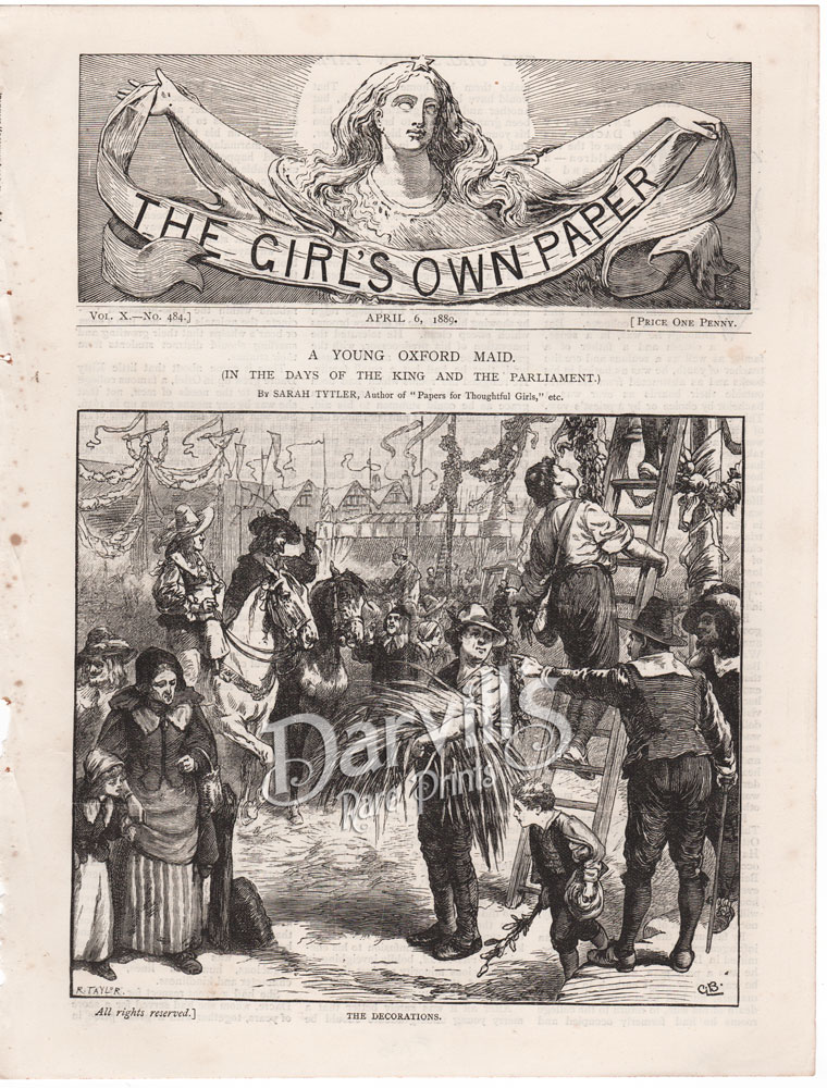 Original engravings from "The Girl's Own Paper" a Victorian magazine ...