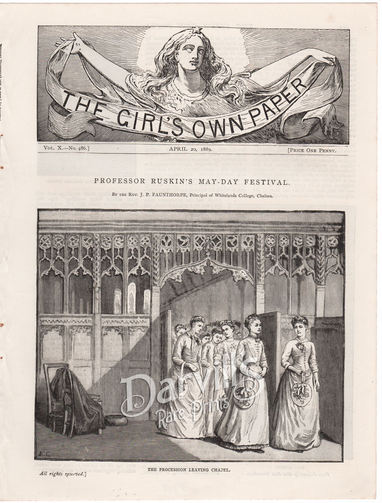 Original engravings from "The Girl's Own Paper" a Victorian magazine ...