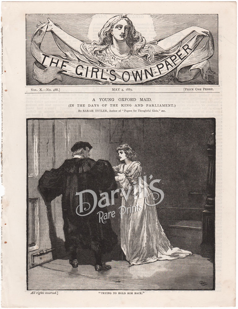 Original engravings from "The Girl's Own Paper" a Victorian magazine ...
