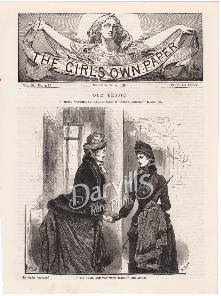 Original engravings from "The Girl's Own Paper" a Victorian magazine ...