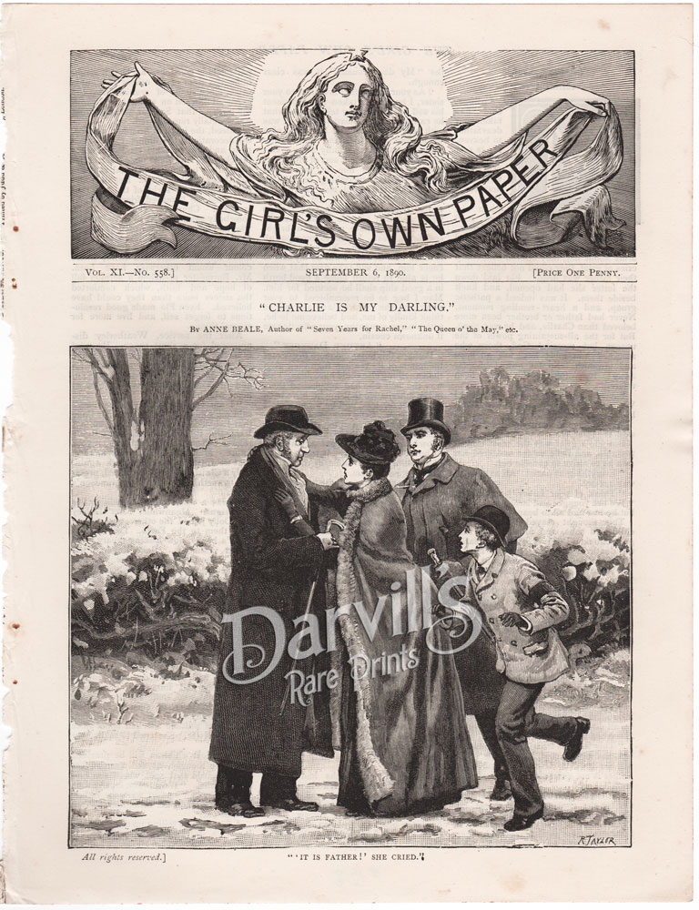 Original engravings from "The Girl's Own Paper" a Victorian magazine ...