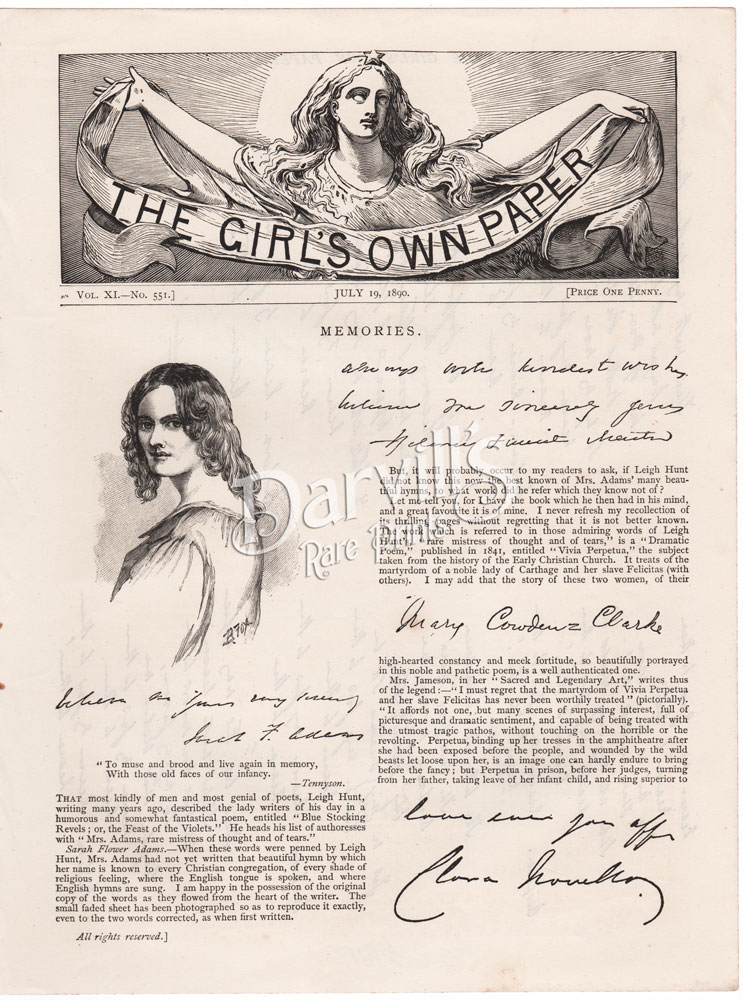 Original engravings from "The Girl's Own Paper" a Victorian magazine ...