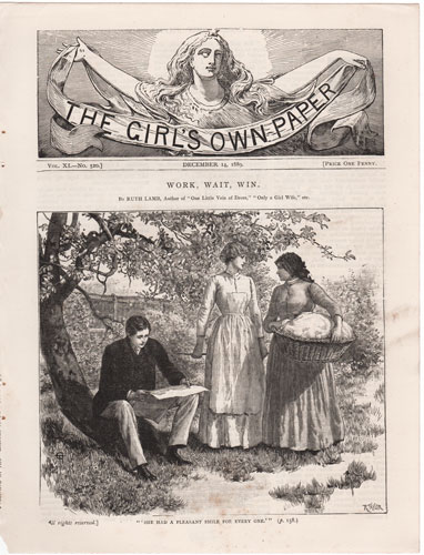 Original engravings from "The Girl's Own Paper" a Victorian magazine ...