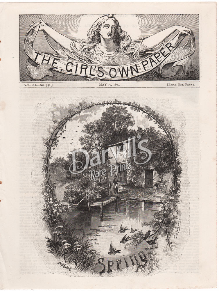 Original engravings from "The Girl's Own Paper" a Victorian magazine ...