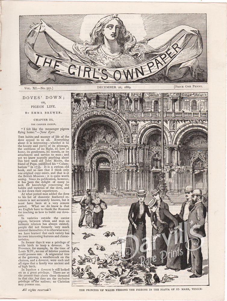 Original engravings from "The Girl's Own Paper" a Victorian magazine ...