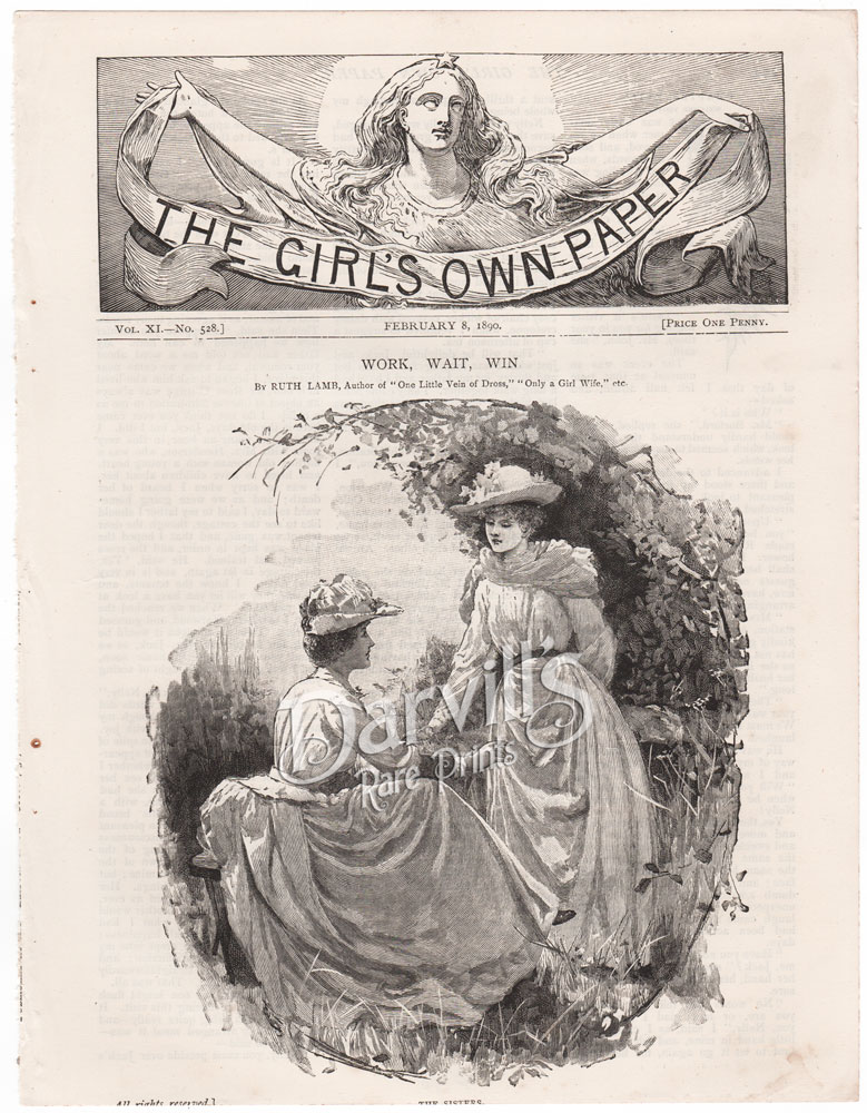 Original engravings from "The Girl's Own Paper" a Victorian magazine ...