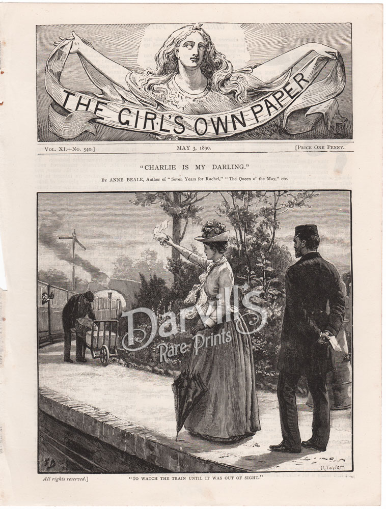Original engravings from "The Girl's Own Paper" a Victorian magazine ...