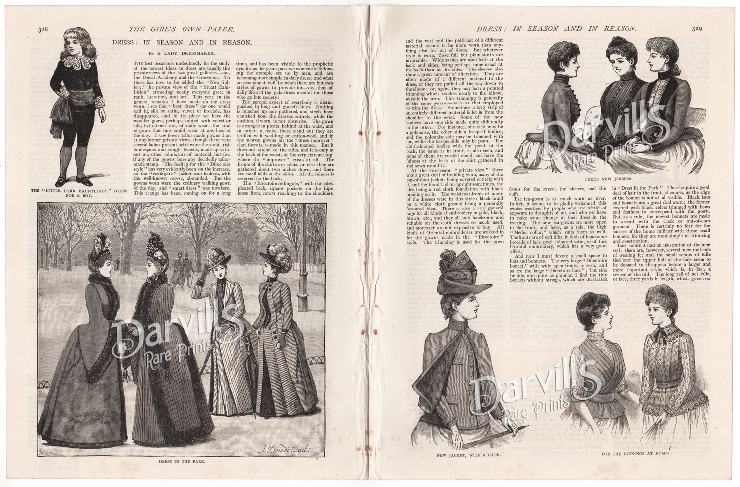 Original engravings from "The Girl's Own Paper" a Victorian magazine ...