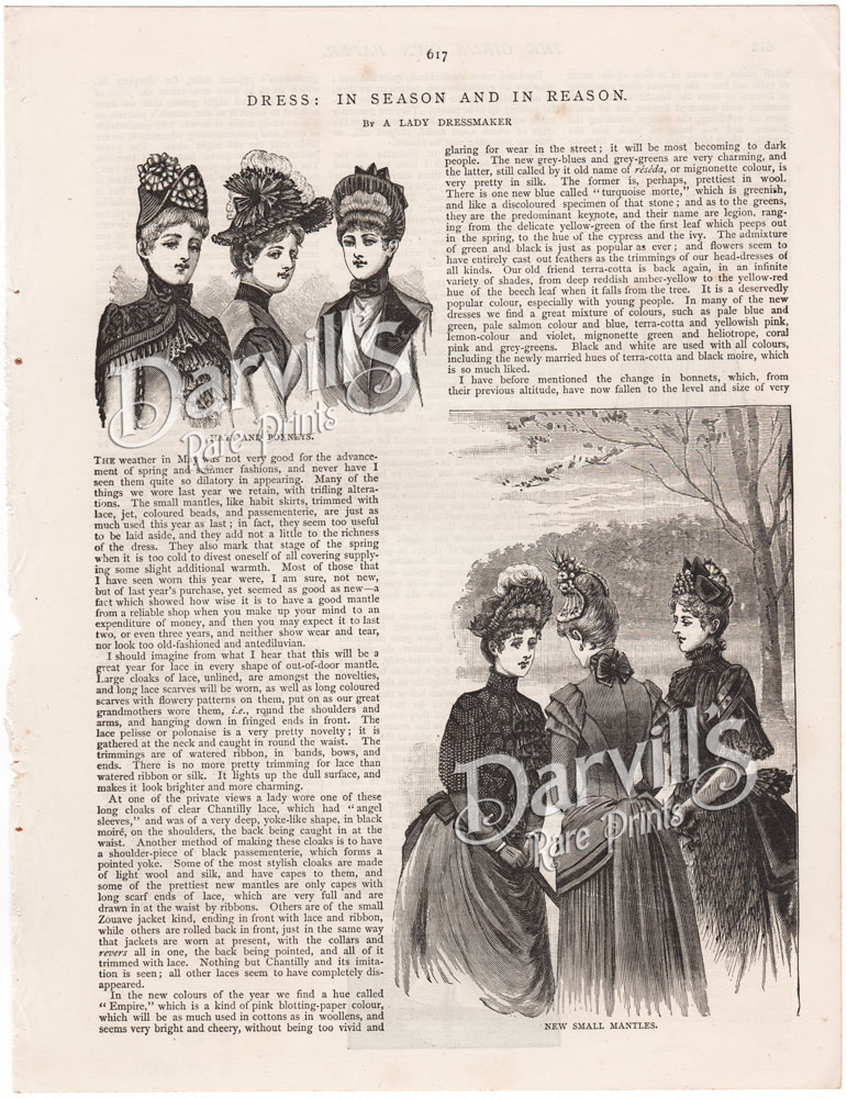 Original engravings from "The Girl's Own Paper" a Victorian magazine ...