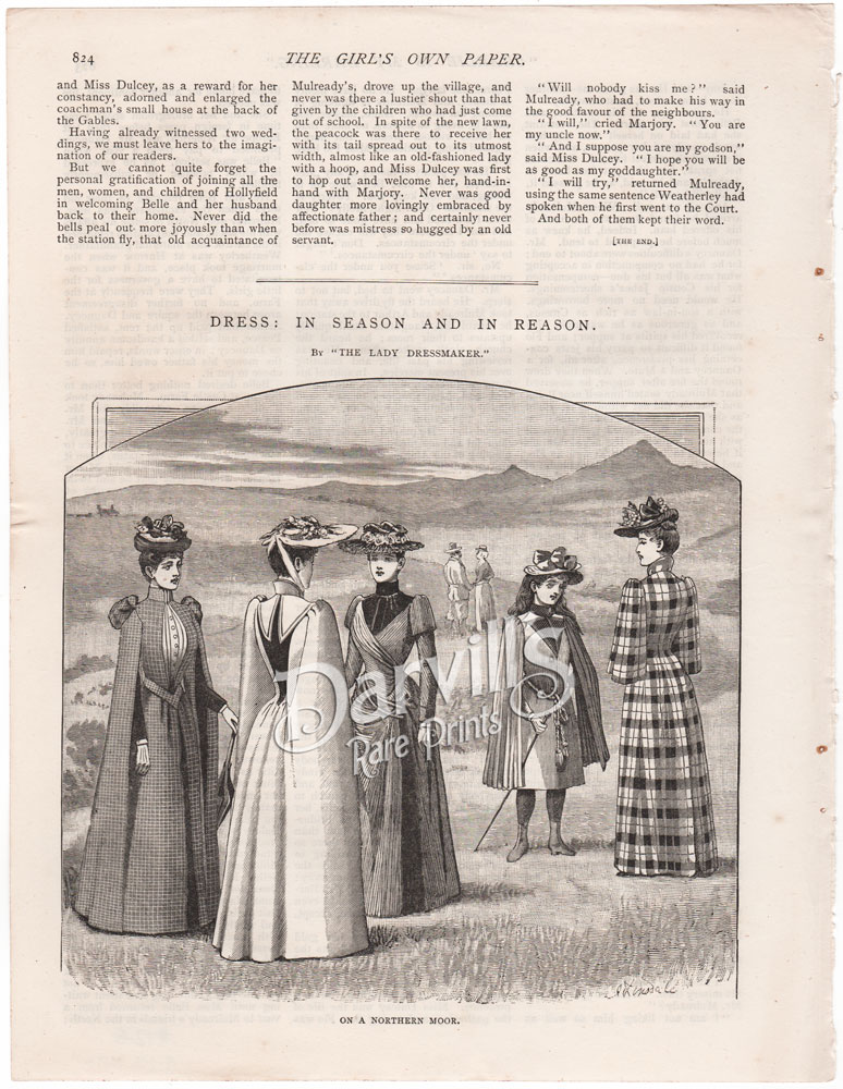 Original engravings from "The Girl's Own Paper" a Victorian magazine ...