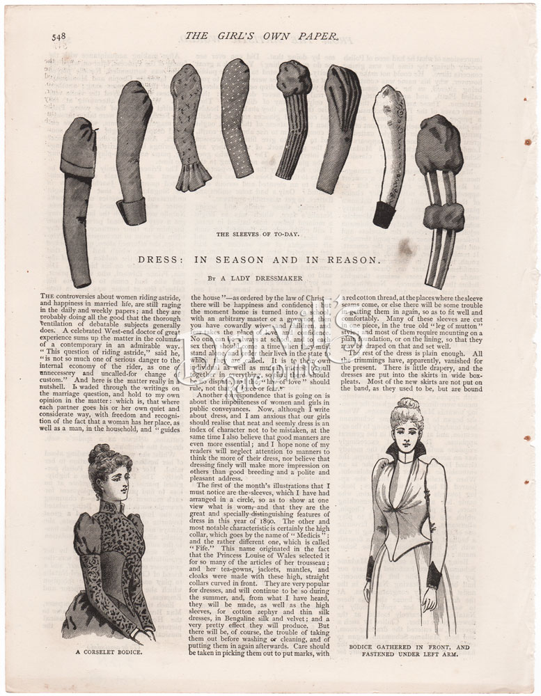 Original engravings from "The Girl's Own Paper" a Victorian magazine ...